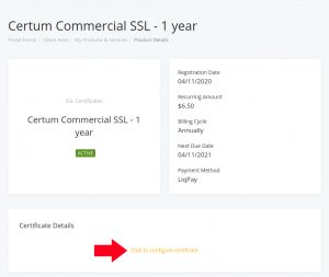 Процедура заказа сертификата Certum - Hostpro Wiki