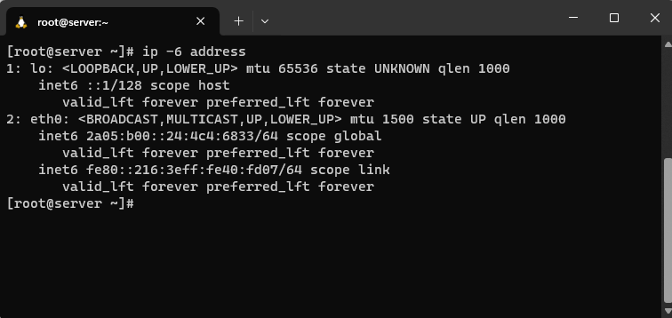 Использование IPv6 для подключения к серверу • Hostpro Wiki